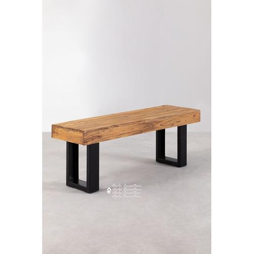 Jual BANGKU BENCH LONG SIMPLE INDUSTRIAL TAMPAK TEBAL NATURAL MINIMALIS ...