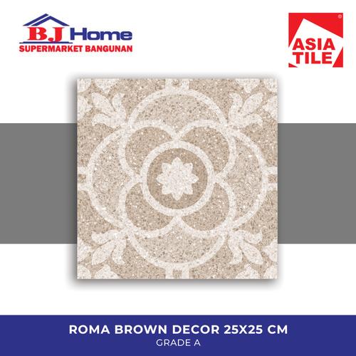 Jual Asia Tile Roma Brown Decor 25X25 KW1 - Keramik Lantai - Kota ...