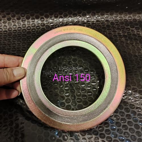 Jual Spiral Wound Gasket 4" inch SWG Carbon Steel Besi ANSI 150 DN 100 ...