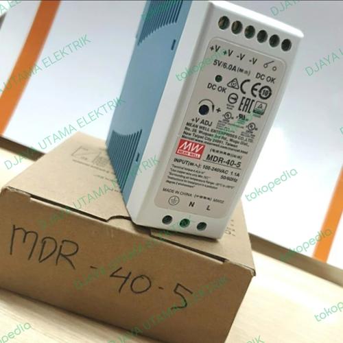 Jual Power Supply Din Rail MDR-40-5 / MDR-40-12 / MDR-40-24 - MDR 40-5 ...