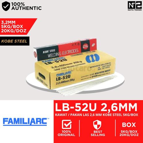 Jual Kawat Las KOBELCO LB52U 2.6MM (5KG)/ LB 52U 2.6 MM STEEL KOBE ...