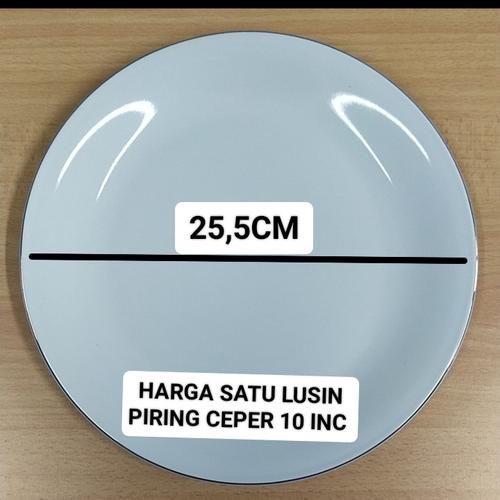Jual PIRING MAKAN KERAMIK LIS EMAS 10 INCI MODEL CEPER (HARGA 1 LUSIN ...
