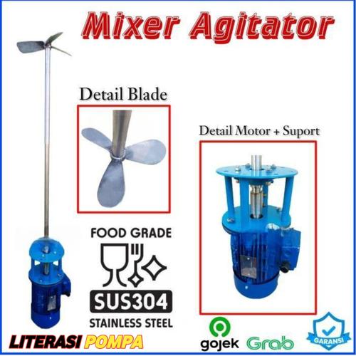 Jual Mixer agitator kimia SS304 1,5KW 2HP 380V 4P Agitator Mixer ...