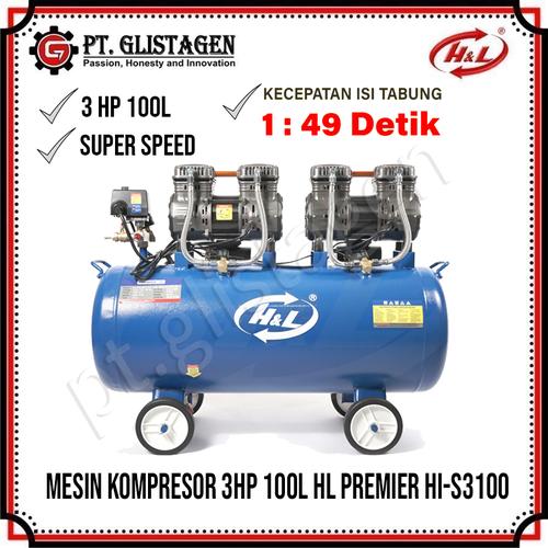 Jual HL Kompresor 3 HP 100 Ltr Silent Compressor Super / High Speed ...