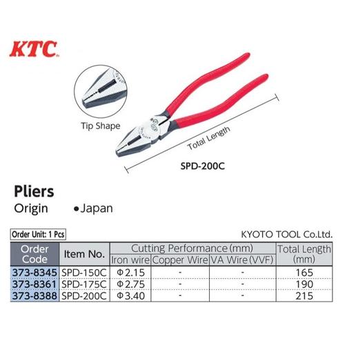 Jual KTC Side Cutting Pliers (coated grip) 150mm SPD-150C - Kab. Bekasi - Ichiban Hatsu | Tokopedia