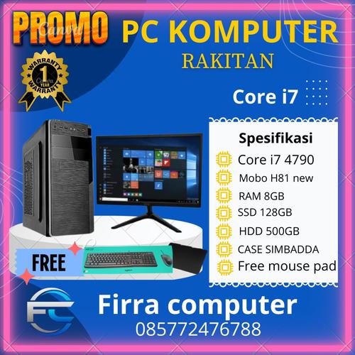 Jual PC KOMPUTER RAKITAN CORE I7 4790 RAM 8GB SSD128 HDD500 LED 19 INCH - Kota Tegal - FIRRA ...