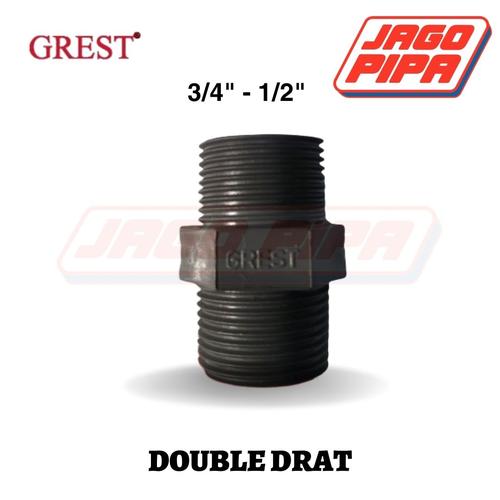 Promo GREST Double Nipple / Nepel / Double Drat 1/2" 3/4" Fitting PVC ...