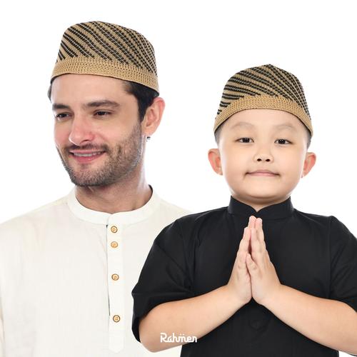 Jual Peci Rajut Tebal Dewasa Premium Muslim Terbaru Ayah AnakJ ordan Rahmen - Blue White, No 1 ...