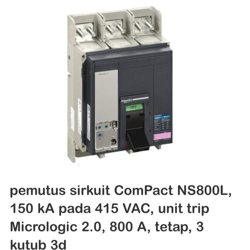Jual MCCB NS800L 150KA 3P-800A 415VAC Micrologic 2.0 Schneider Original - Jakarta Pusat - Prima ...