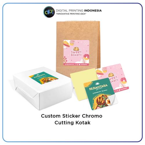 Jual Stiker Label Kemasan Produk Kotak Custom- Sticker Chromo Cutting ...