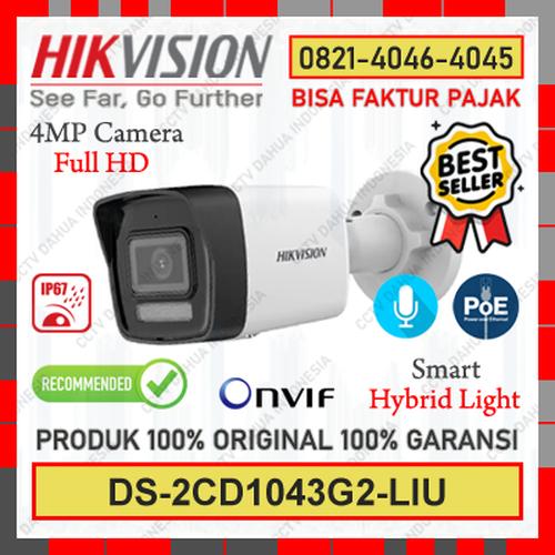 Jual IPCAM Hikvision 4MP Bullet DS-2CD1043G2-LIU Smart Light AUDIO Garansi - Jakarta Barat ...