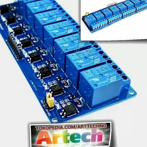 Jual Relay 8 Channel 5V 5 Volt isolasi OPTOCOUPLER Uno R3 mega esp32 ...