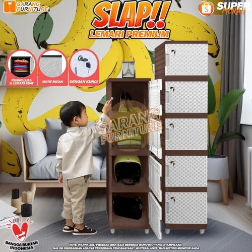 Jual LEMARI PAKAIAN MINIMALIS KINGDOM SLAP!! KINGDOM SLAP SUSUN LEMARI - FULL CREAM, 5 SUSUN ...