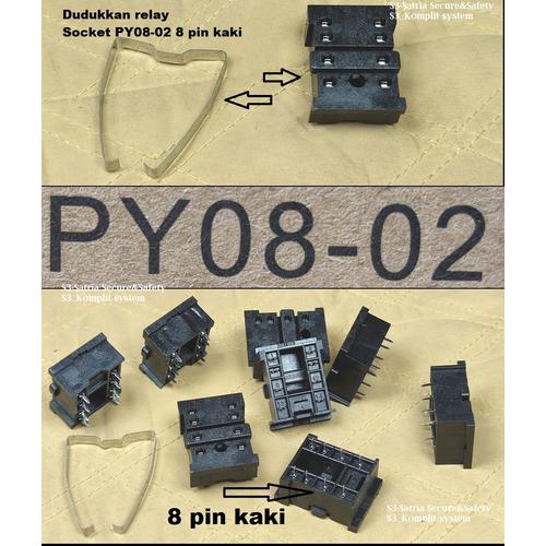 Jual PY08-02 8 pin kaki Socket py08 02 relay soket my2n rilai 8pin ...