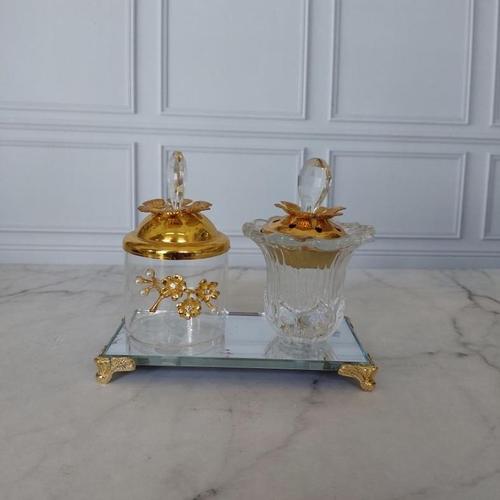 Jual Mabkhara Kristal Set Unik Mewah Kaca Bukhur Set Prapen Kristal ...