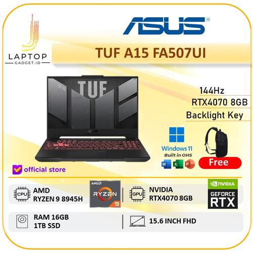 Promo Asus Tuf A15 FA507UI Rtx4070 8GB Ryzen 9 8945H 16GB 1TB W11+OHS ...