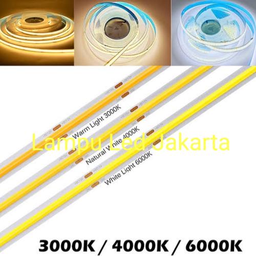 Jual strip cob 24v 10meter 10m. strip light cob dc 24v. led strip 24v ...