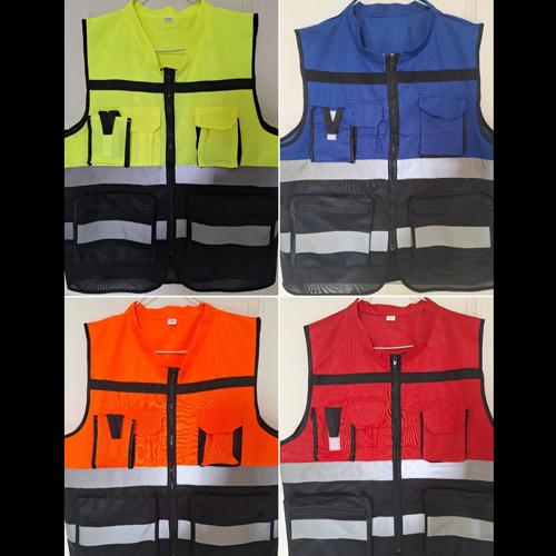 Promo ROMPI PROYEK ROMPI SAFETY POLYESTER KERAH READY STOK MERAH OREN ...