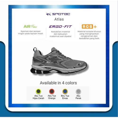 Jual SPOTEC Sepatu Running Atlas Abu - Perak - 41 - Kab. Sidoarjo ...