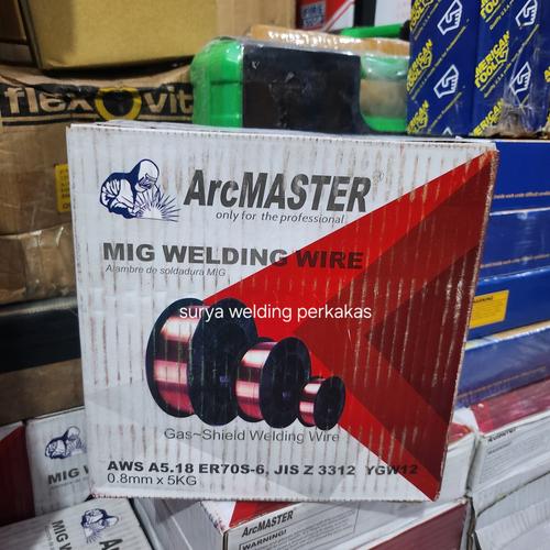 Jual ArcMaster kawat las mig wire co2 0,8mm x 5kg ER70S-6 - Kota Cilegon - Surya Welding ...