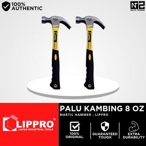 Jual Palu Kambing 8 OZ Lippro Gagang Fiber Black Lippro Claw Hammer 8 ...
