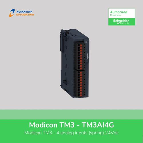 Jual Schneider Modicon TM3 - 4 analog inputs (spring) 24Vdc - TM3AI4G ...