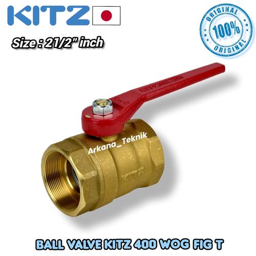 Jual Ball Valve Kitz Brass Fig T 400 wog 21/2" inch Original Japan - Jakarta Pusat - Arkana ...