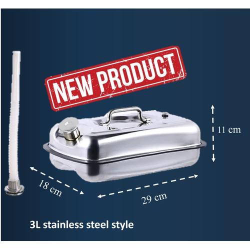 Jual Jerigen/Jerry can/Kontainer 3 Liter Stainless 304 tebal 0.8mm ...