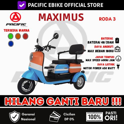 Jual SEPEDA MOTOR LISTRIK RODA TIGA PACIFIC MAXIMUS Garansi Resmi ...