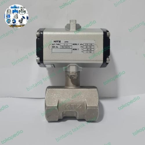 Jual BALL VALVE ACTUATOR KITZ 1 1/2" INCH STAINLESS 316 SS316 C-2 JAPAN ...
