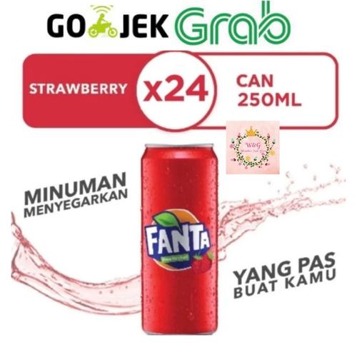Jual Fanta Stroberi Can 330ml / Fanta Stroberi Kaleng 330ml 1 karton ...