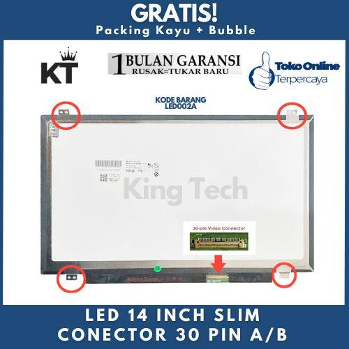 Jual Lcd Led laptop 14 Inch 30 Pin slim kuping atas bawah led laptop ...