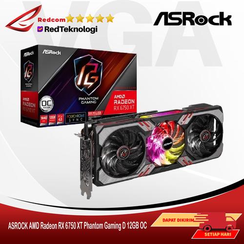 Promo ASROCK AMD Radeon RX 6750 XT Phantom Gaming D 12GB OC Cicil 0% 3x ...