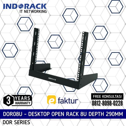 Jual DOR08 Desktop Open Rack 8U Depth 290mm INDORACK Rak Audio / Server ...