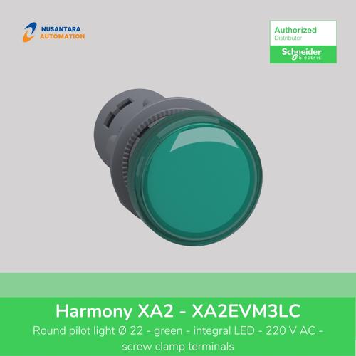 Jual Schneider Pilot Light Harmony XA2 22mm 220V AC LED Green ...