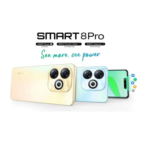 Jual Infinix Smart 8 Pro 8/128GB 16GB Extended RAM 6.6" Helio G36 5000 mAh - Emas - Kota ...