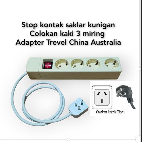 Jual Colokan Listrik Kaki 3 adaptor Travel Australia New Zealand China ...