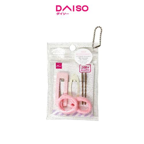 Jual Daiso Hair Accessory Set & Pouch - Pink - Jakarta Utara - DAISO ...