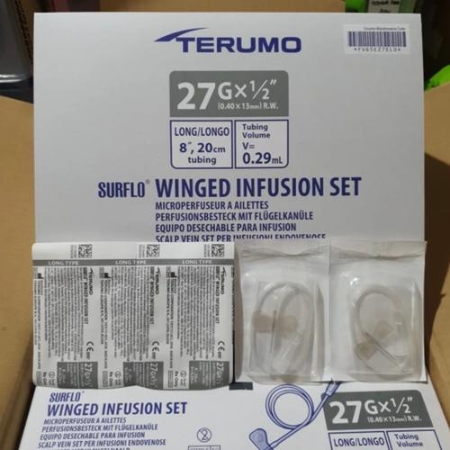 Jual Wing 27 Terumo / Wing Needle 27G Terumo / Winged Infusion Set ...