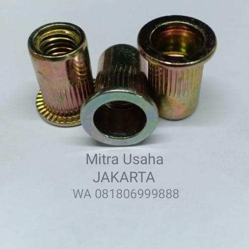 Jual (1.000 pcs) Nut Rivet m5 kng / mur rivet m5 besi kng / Nut Sert ...