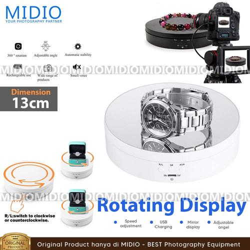 Jual Rotating Display Stand Mirror Display Turntable for Jewelry Watch ...