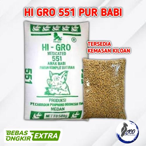 Jual PUR BABI 551 PAKAN MAKANAN BABI PUR 551 PELET 551 HI GRO 551 1KG ...