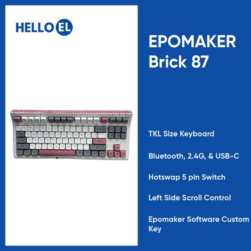 Jual EPOMAKER Brick 87 Bluetooth 2.4G Wired USB-C TKL Mechanical ...
