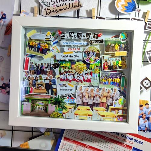 Jual kado perpisahan untuk guru scrapframe size 30x25cm [3 HARI JADI ...
