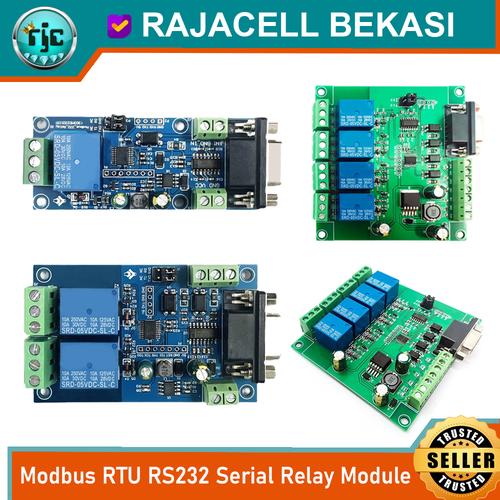 Jual Modbus RTU RS232 Relay Module 7-24V 1 2 4 Channel Serial ...