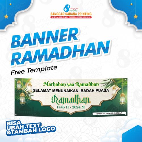 Jual Banner Spanduk Ramadhan Custom Free Template - 100X100 CM ...