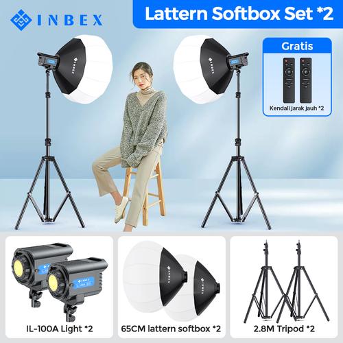 Jual INBEX IL-100A Softbox Lampu live Kit Video Lighting For Live ...