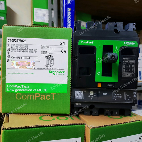 Jual C10F3TM025 MCCB NSX100F 3P 25A 36KA Adjustable 18-25A - Jakarta ...