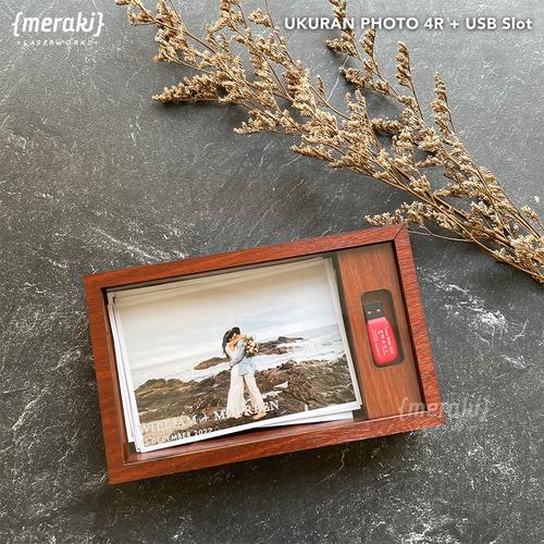 Jual Kotak Foto 4R Kayu Akrilik (Slot FD) FREE Ukir Tulisan Box Album ...