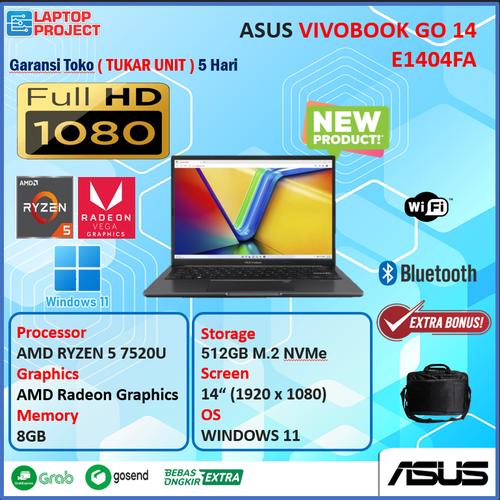 Jual ASUS VIVOBOOK GO 14 E1404FA RYZEN 5 7520 8GB 512GB W11+OHS 14.0FHD ...
